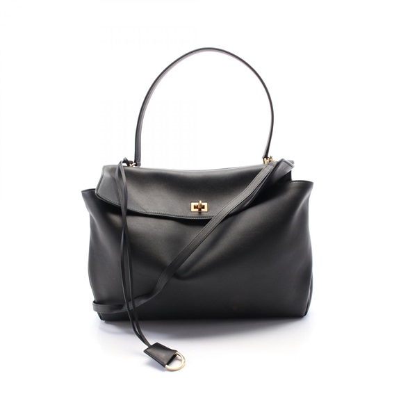 バレンシアガ BALENCIAGA ロデオ トップハンドル ラージ ハンドバッグ バッグ レザー レディース ブラック系 7897442AA4V11000 【新品】 バレンシアガ(BALENCIAGA)バレンシアガ ロデオ トップハンドル ラージ