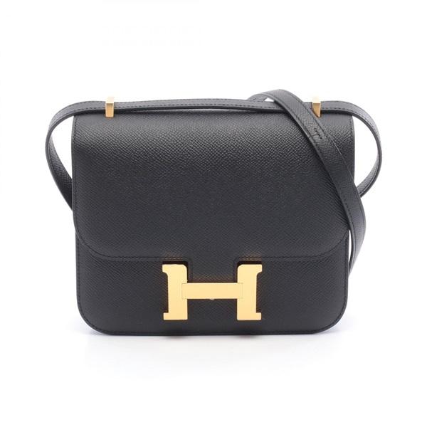 エルメス HERMES コンスタンス3 ミニ ミロワール ショルダーバッグ バッグ カーフ（牛革） ボックスカーフ レディース ブラック系 【中古】 エルメス(HERMES)エルメス コンスタンス3 ミニ ミロワール ショルダー