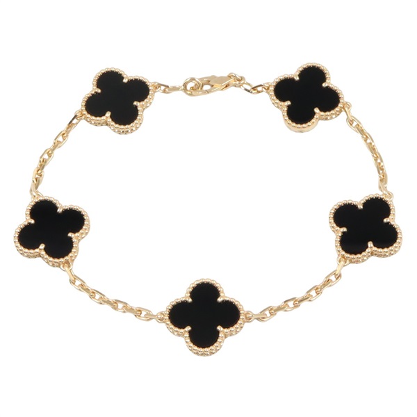 ヴァンクリーフ＆アーペル(Van Cleef & Arpels)ヴァンクリーフ＆アーペル ヴィンテージアルハンブラ ブレスレット オニキス 5 ...
